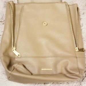 Rampage | Bags | Rampage Tan Faux Leather Backpack | Poshmark